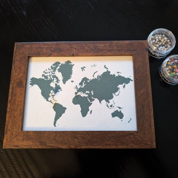 DIY Kit Push Pin Map, US Map With Push Pins, Travel Map Tracker, United ...