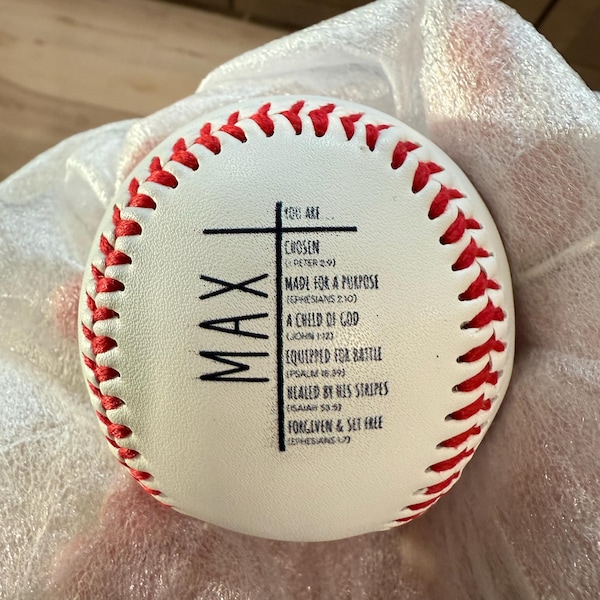 Personalized Christian Baseball, Religious Gift, First Communion Gifts ...