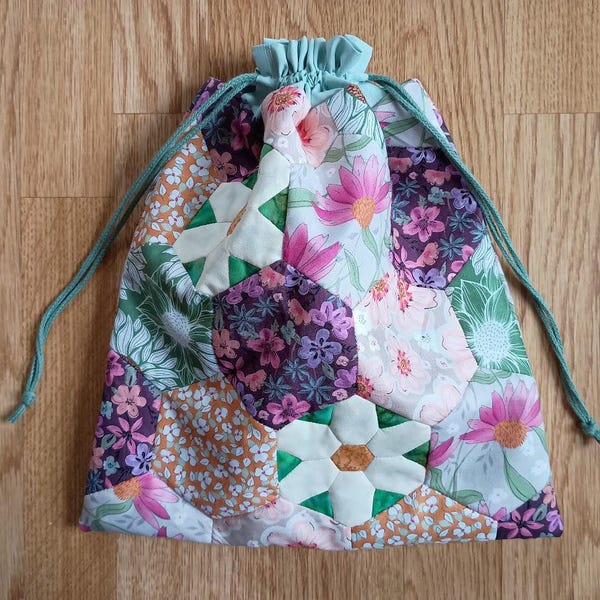 2 Beginner Drawstring EPP Gift Bag Patterns and Tag - PDF Download - Etsy