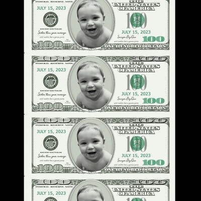 Personalized 100 Dollar Bill Prints, Perfect for the Bride, Birthday ...