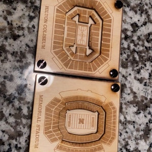 Razorback Stadium Layered Coaster set of 2 3D Wood Coaster - Etsy