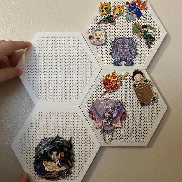 Pin Board (HEXAGON) | 3D Printed Colored Filament | for Enamel Pins ...
