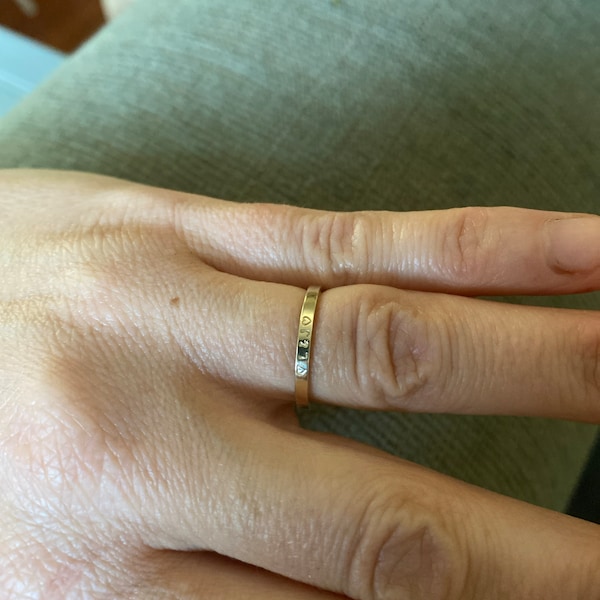 Engraved Gold Ring, Personalized Gold Ring, Solid 14k or 10k Gold ...
