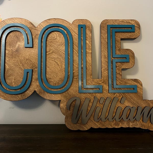 Large Custom Wood Name Sign, Nursery Name Sign, Boho Girl Name Sign ...