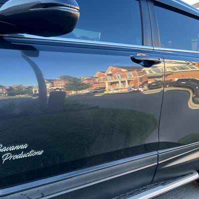 Custom Cursive Font Car Emblem Custom Colors Installs in Seconds 1.5 ...