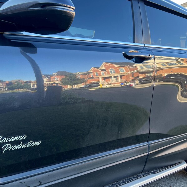 Custom Cursive Font Car Emblem - Custom Colors - Installs in Seconds ...