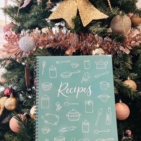 Blank Recipe Notebook Large Recipe Book Kitchen Utensils Recipe Journal ...