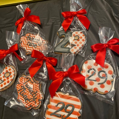 Custom Number Assortment Cookies Set of 6 Crunchy Shortbread Cookies ...