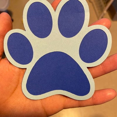 Blue Paw Print Wall Centerpieces Cutouts Decorations Blue Paw Print ...