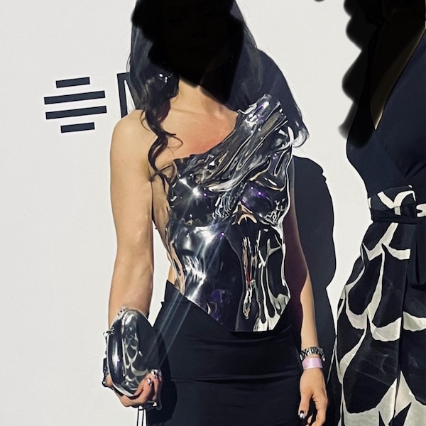 Silver Metal Custom Corset Bustier Top, Breastplate Armor Costumes ...