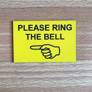2 X 1 Please Ring the Bell Door Sign 21 Colours - Etsy