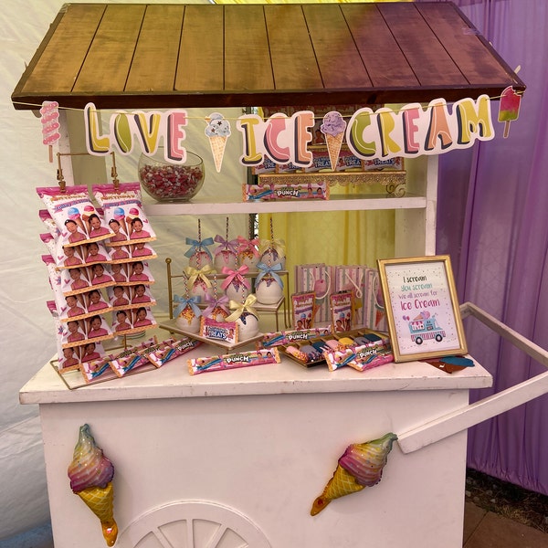 Ice Cream Sign I Scream You Scream We All Scream for Ice Cream Birthday ...