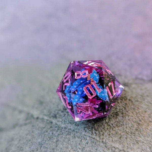 Terrarium Dice Flower Dnd Sharp Edges Dice Set, Plant Druid Dice ...