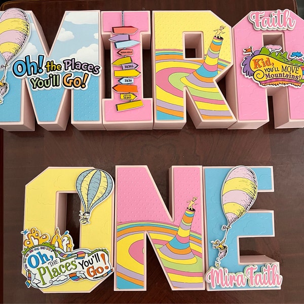 Hot Air Balloons/oh the Places You’ll Go Inspired/seuss Inspired 3d ...