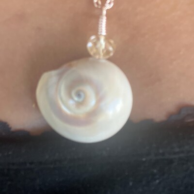 Shark Eye Shell Mermaid Necklace. Seashell Necklace. Shell Jewelry ...