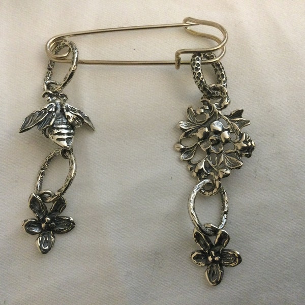 Artisan Handmade Bee Jewelry Chain Link in Sterling Silver (one) (A) - Etsy