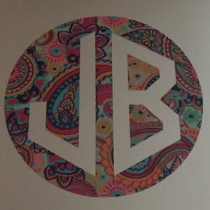 Paisley Monogram Decal, Car Decal, Vinyl Decal, Tumbler Decal, Laptop ...
