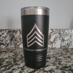 First Sergeant US Army Rank Custom Laser Engraved Tumbler - Etsy