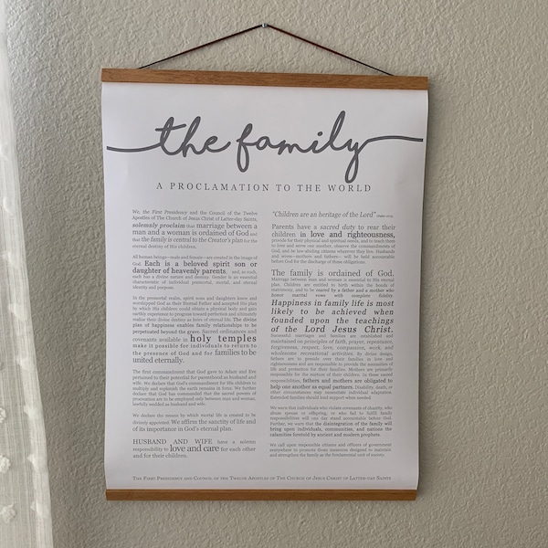 Family Proclamation Print- on Premium Paper- Cursive Title- LDS - Etsy