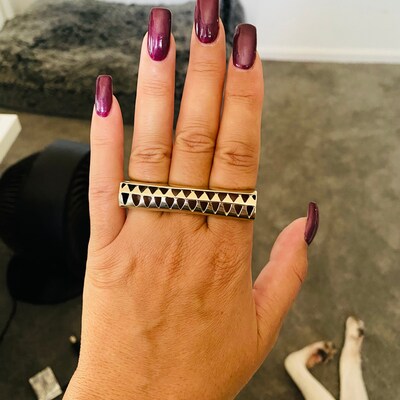 Silver Multifinger Ring, Geometric Ring, 3 Finger Ring, Triangle Ring ...