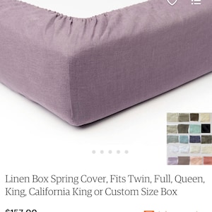 Linen Box Spring Cover, Fits Twin, Full, Queen, King, California King ...