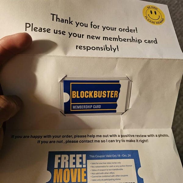 Blockbuster Membership Card - Etsy