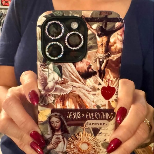 Christian Phone Case Jesus Bible Verse Coquette Collage Case, Christian ...