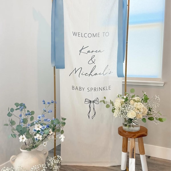 Welcome Fabric Sign, Sheer Sign, Fabric Sign, Wedding Veil, Fabric Sign ...