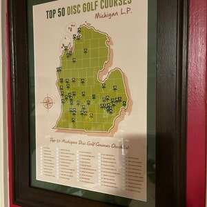 Ohio Disc Golf Top 50 Courses Map - Etsy