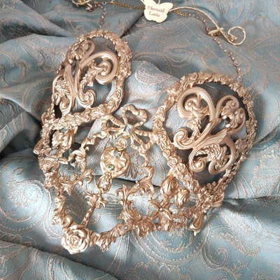 Pink Marble Color Resin Mermaid Corset Bra Top Cosplay Costume Patent ...