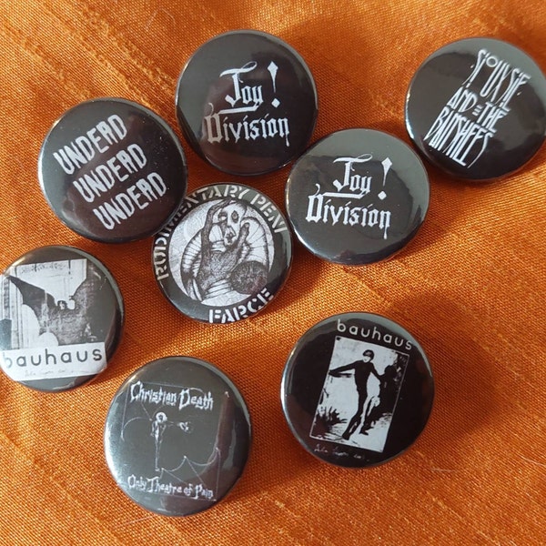 Darkwave / Gothic Rock / Post Punk / Industrial / Neofolk Pins, Mixed ...