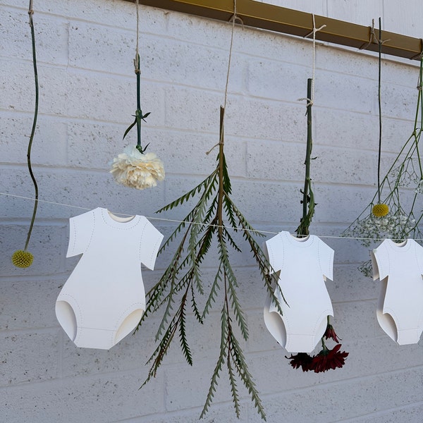Baby Shower Clothesline Garland - Adorable Outfit Cutouts for Nursery ...