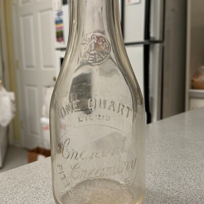 1955 Witherell's Dairy Rochester, N.H., One Quart Size Maroon Pyro ...