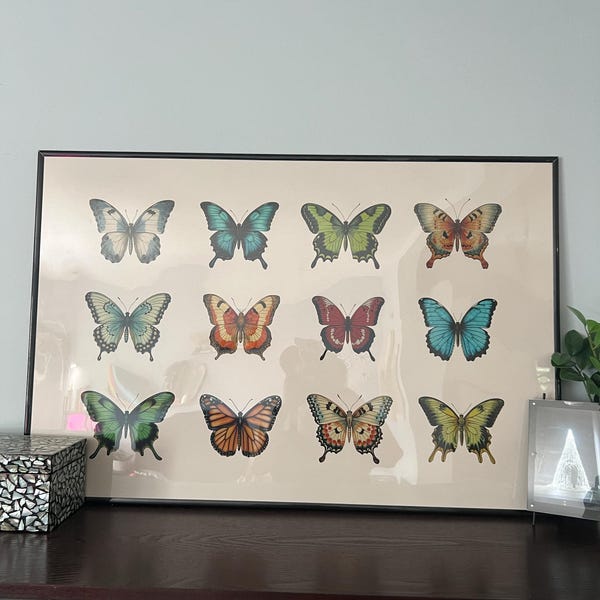 Butterfly Printable Wall Art Set of 2, Butterfly Printable Wall Art ...