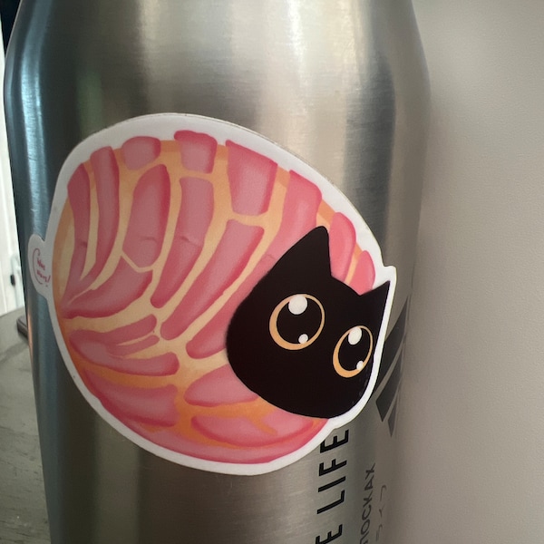 Matte Black Cat Loaf Sticker | Cute Black Cats | Cute Stickers | Laptop ...