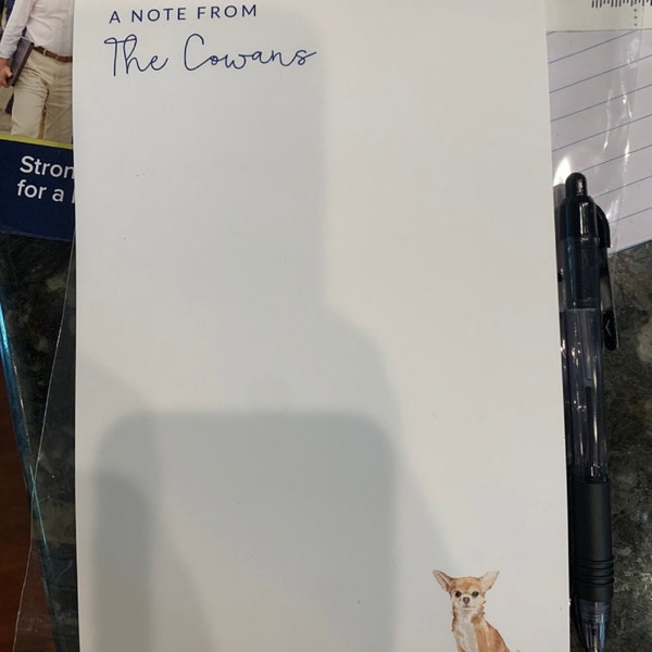 Personalized Dog Animal Notepad Stationery, A Note From Notepad With ...