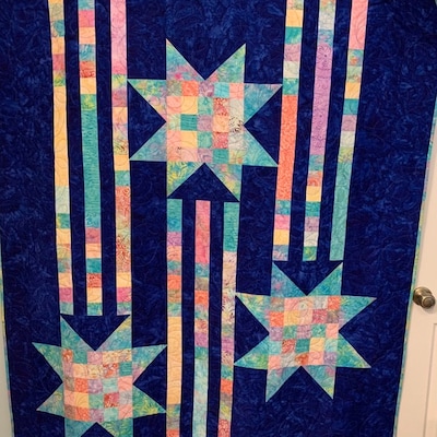 Quilt Pattern LITTLE STAR SHOWER Digital Pdf by Robin Pickens_wall/lap ...