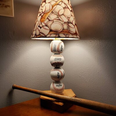 Baseball Lamp. Made With Real Baseballs. Can Be Personalized. - Etsy