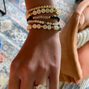 Neutral Block Bracelets Neutral Bracelets Everyday Bracelets Heishi ...