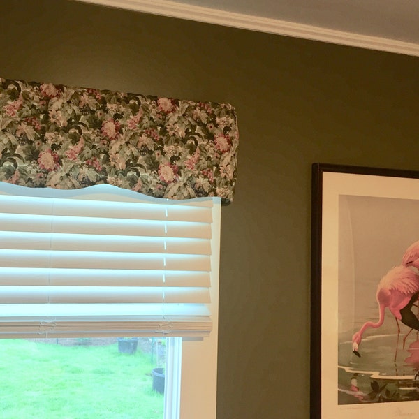 Burgandy Window Valance, Burgandy and Gold Window Valance, Swag Window ...