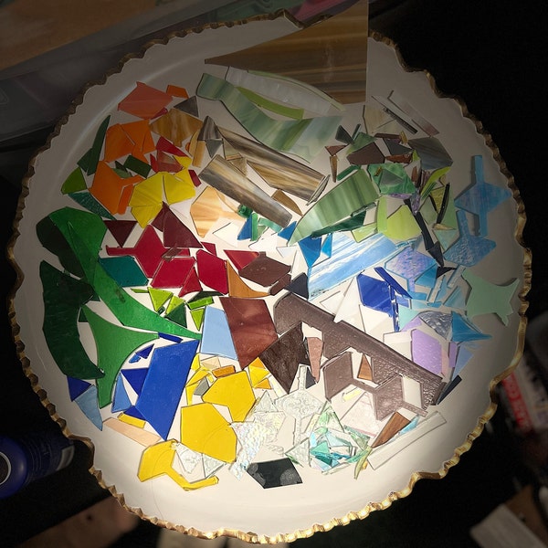 Colorful Stained Glass Scrap Pieces – Ideal for Mosaics, Resin Art ...