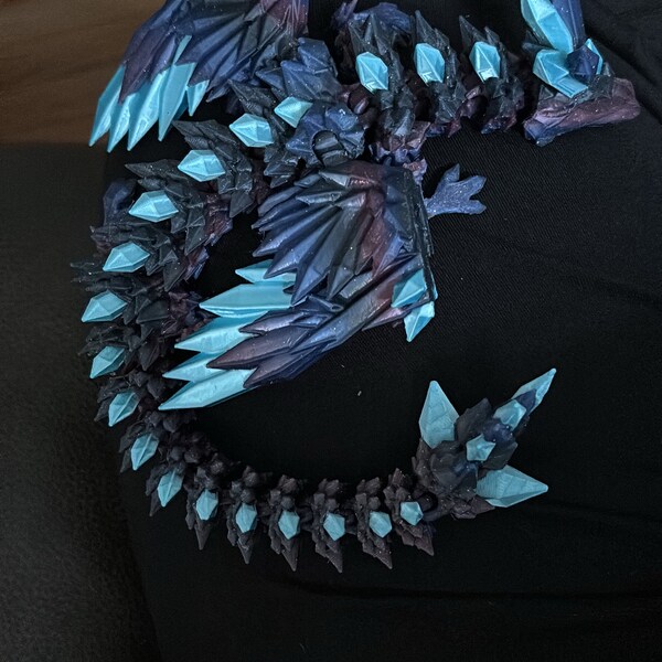 12" Dragon Fidget Toy, Colored 3d Articulated Dragon, Flexible Dragon ...