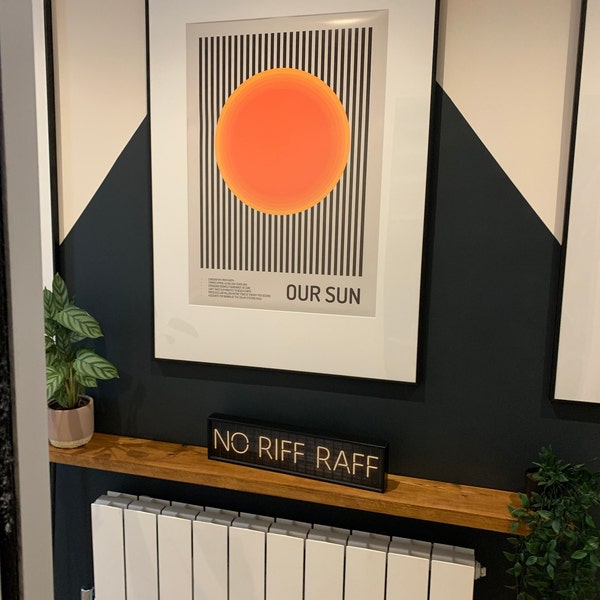 No Riff Raff | Framed Neon Style Font Print | Metal Sign | Framed Print ...
