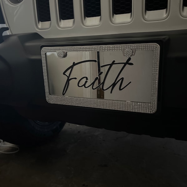 Faith, Christian ,mirrored Acrylic License Plate ,thick, High Quality ...