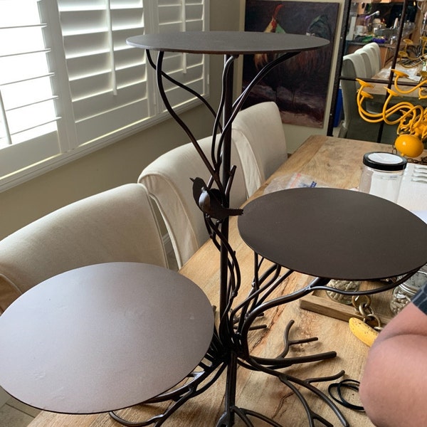 Hand Crafted Three Tier Cake Stand: Tree of Life Design - Etsy