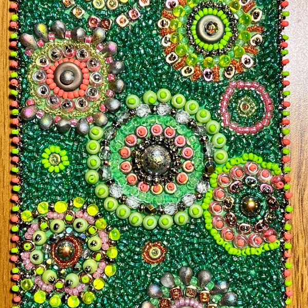 Tutorial for Beaded Pyramid, 6" Tall, 3D Bead Embroidery Designed by ...