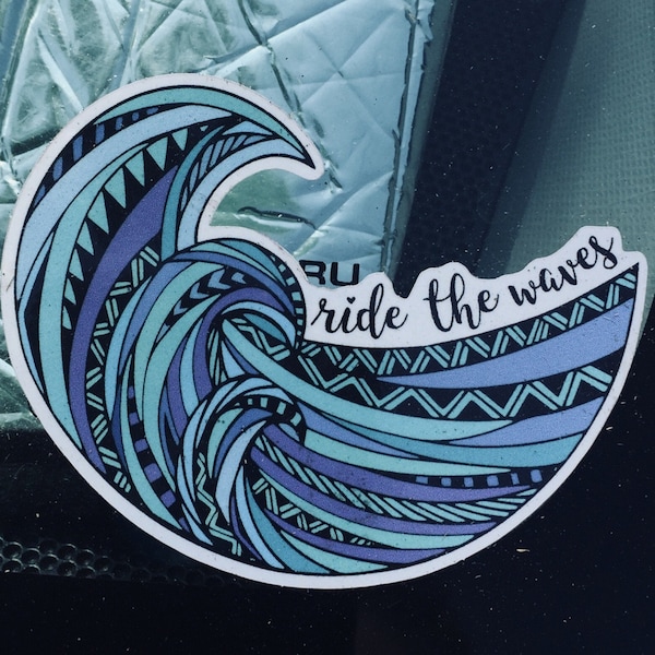 Ride the Waves Sticker - Surfing Water Baby Gift Idea - Etsy