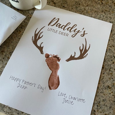Daddy Handprint Template Gift From Kids Little Fingerprints We'll Love ...