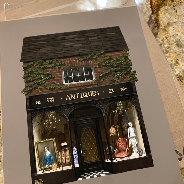 8x10 "the Antique Shop" Fine Art Print - Etsy