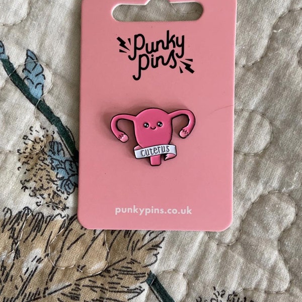 Cuterus Enamel Pin // Cuterus Pin, Lapel Pin, Uterus Feminist Badge - Etsy